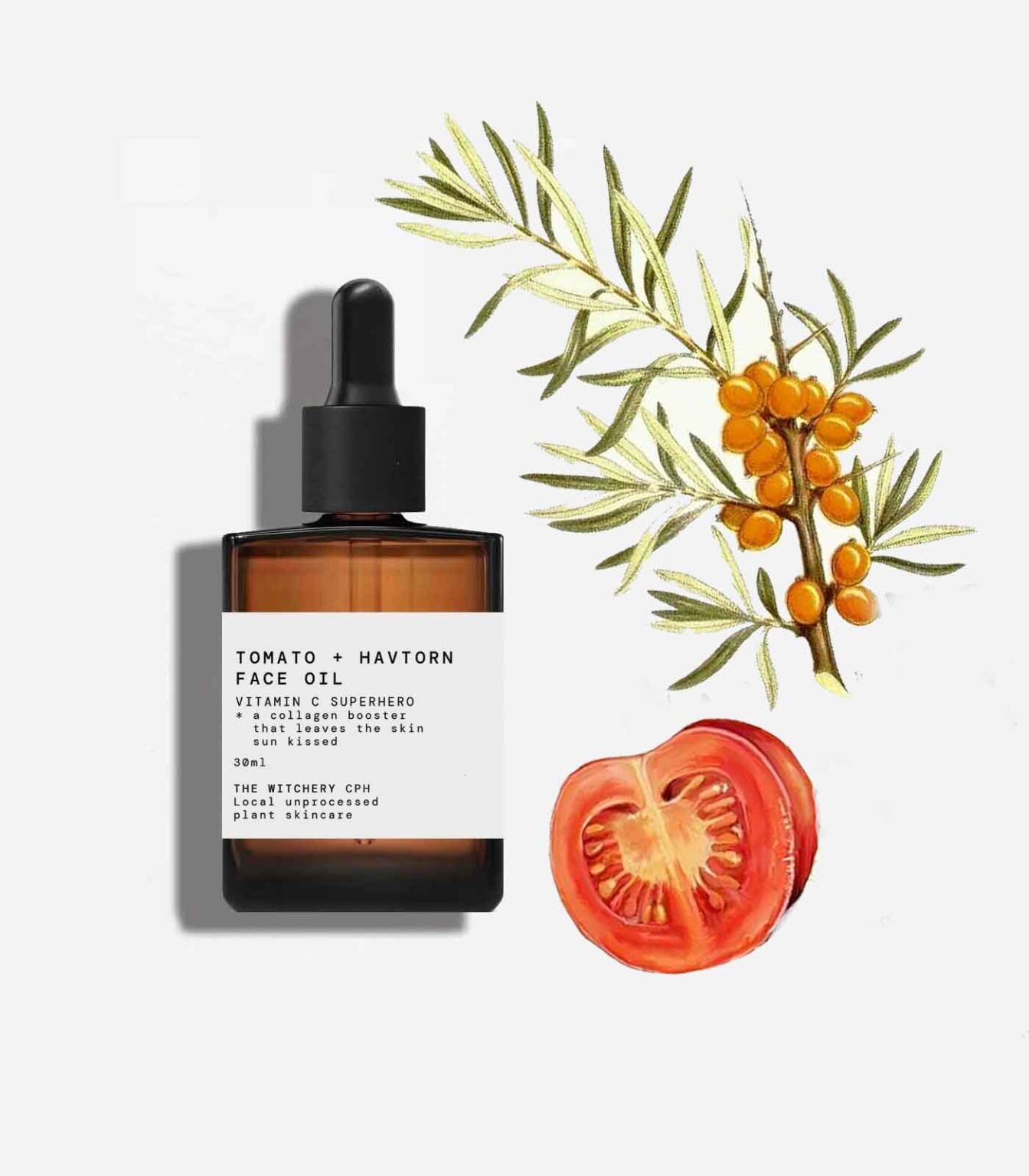 Vitamin C Tomato and Havtorn - Sun Kissed Face Oil - The Witchery CPH